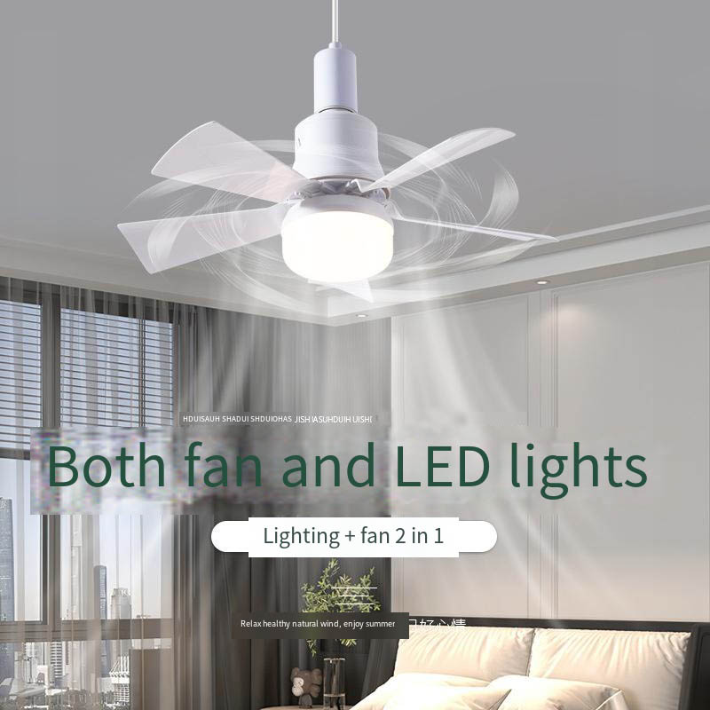 Ceiling Led Fan Light Moving Head Intelligent Dimming Fan Bulb Home ...